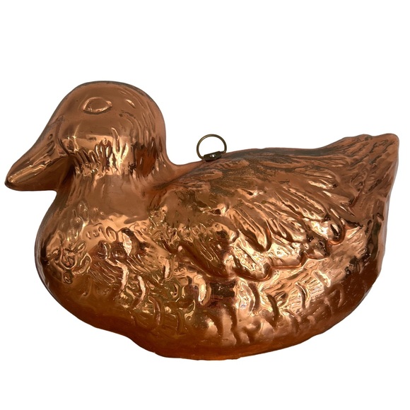Vintage | Accents | Vintage Copper Tin Lined Gelatin Duck Mold Hanging ...